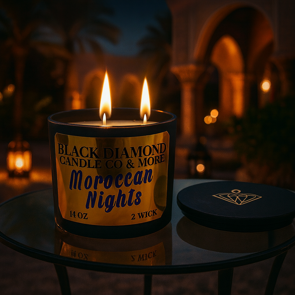 MOROCCAN NIGHTS CANDLE – BLACK DIAMOND CANDLE CO & MORE